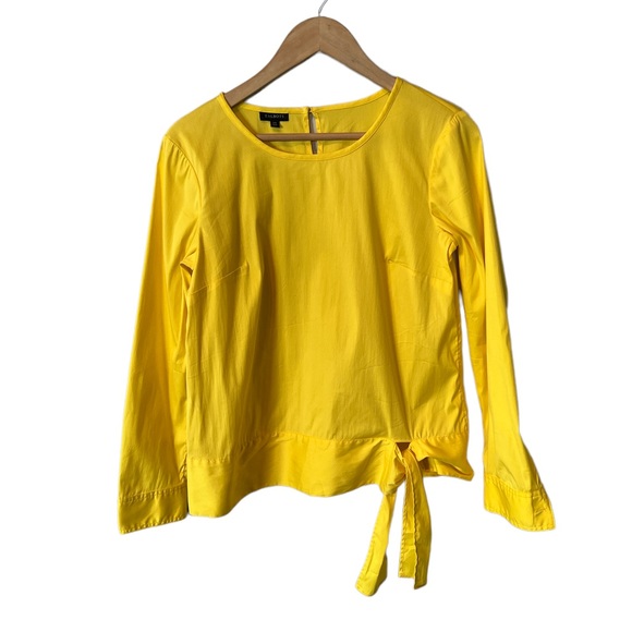 Talbots | Tops | Talbots Bright Yellow Tie Front Top Xs | Poshmark